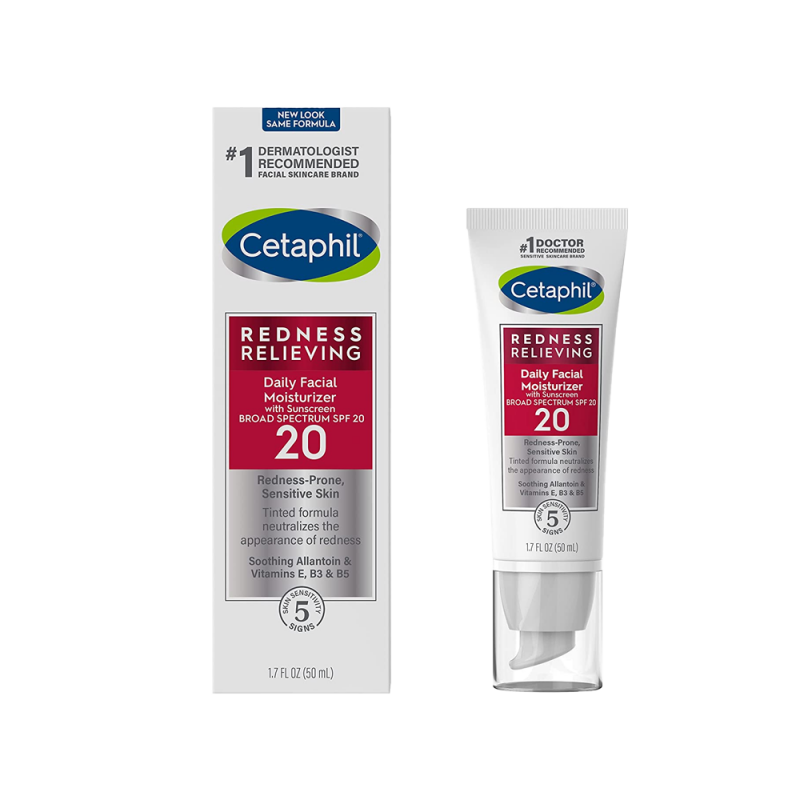 Cetaphil Redness Relieving Daily Facial Moisturizer SPF 20 1.7 Fl Oz ...